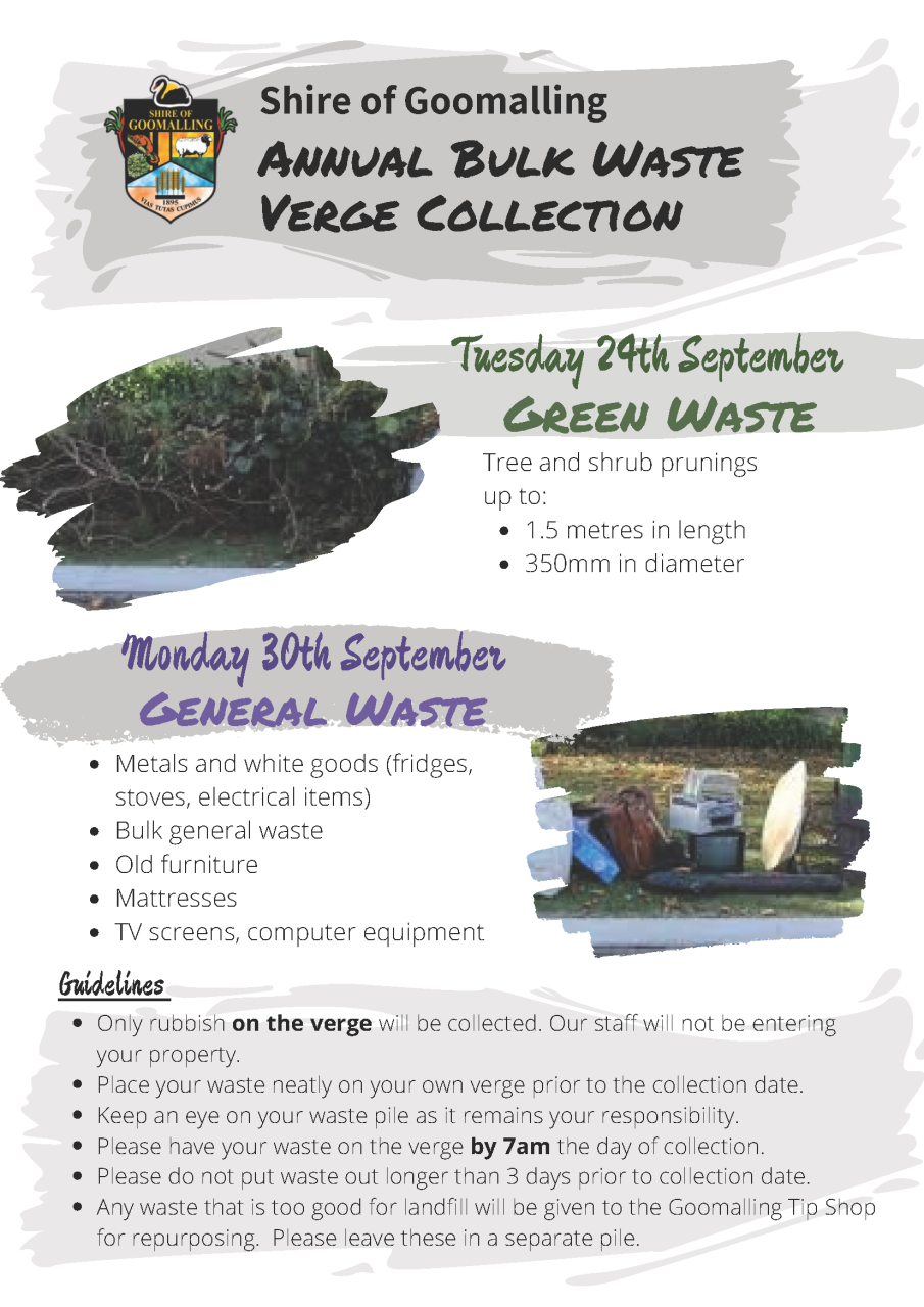 General Waste Verge Collection » Shire of Goomalling